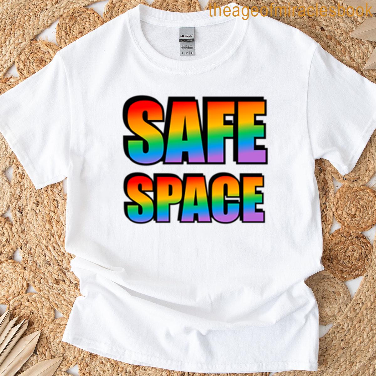 Safe Space Rainbow Text Lgbt Pride Month T-shirt