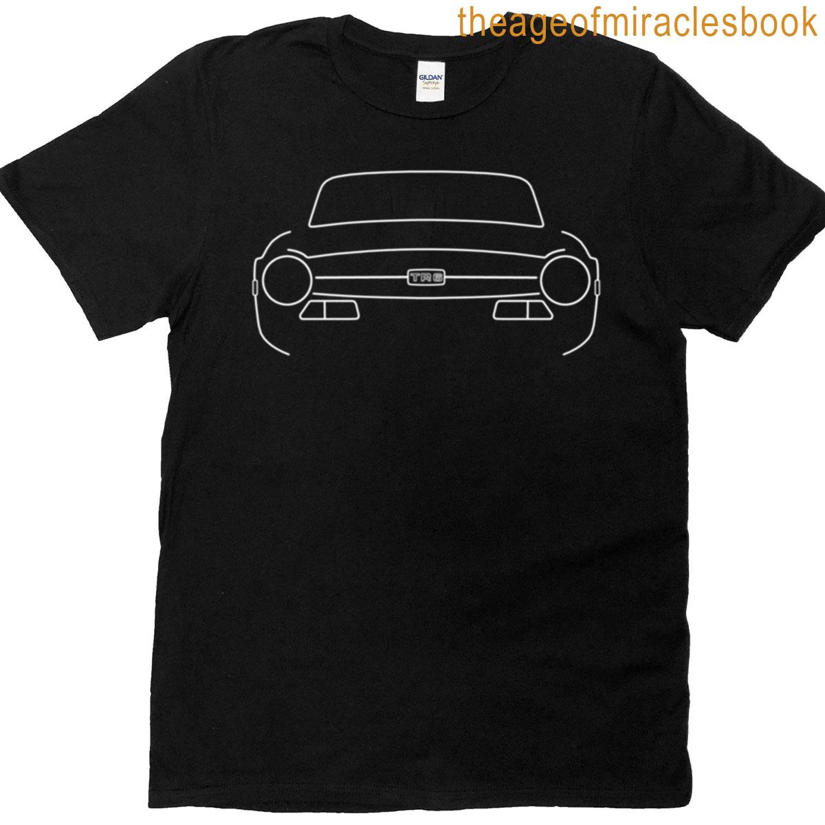 Triumph Tr6 Car Outline Graphic White T-shirt