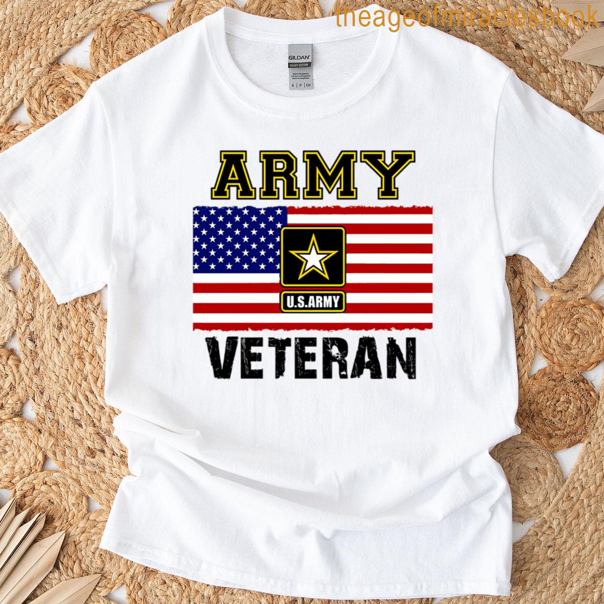 Us Army Veteran American Flag T-shirt