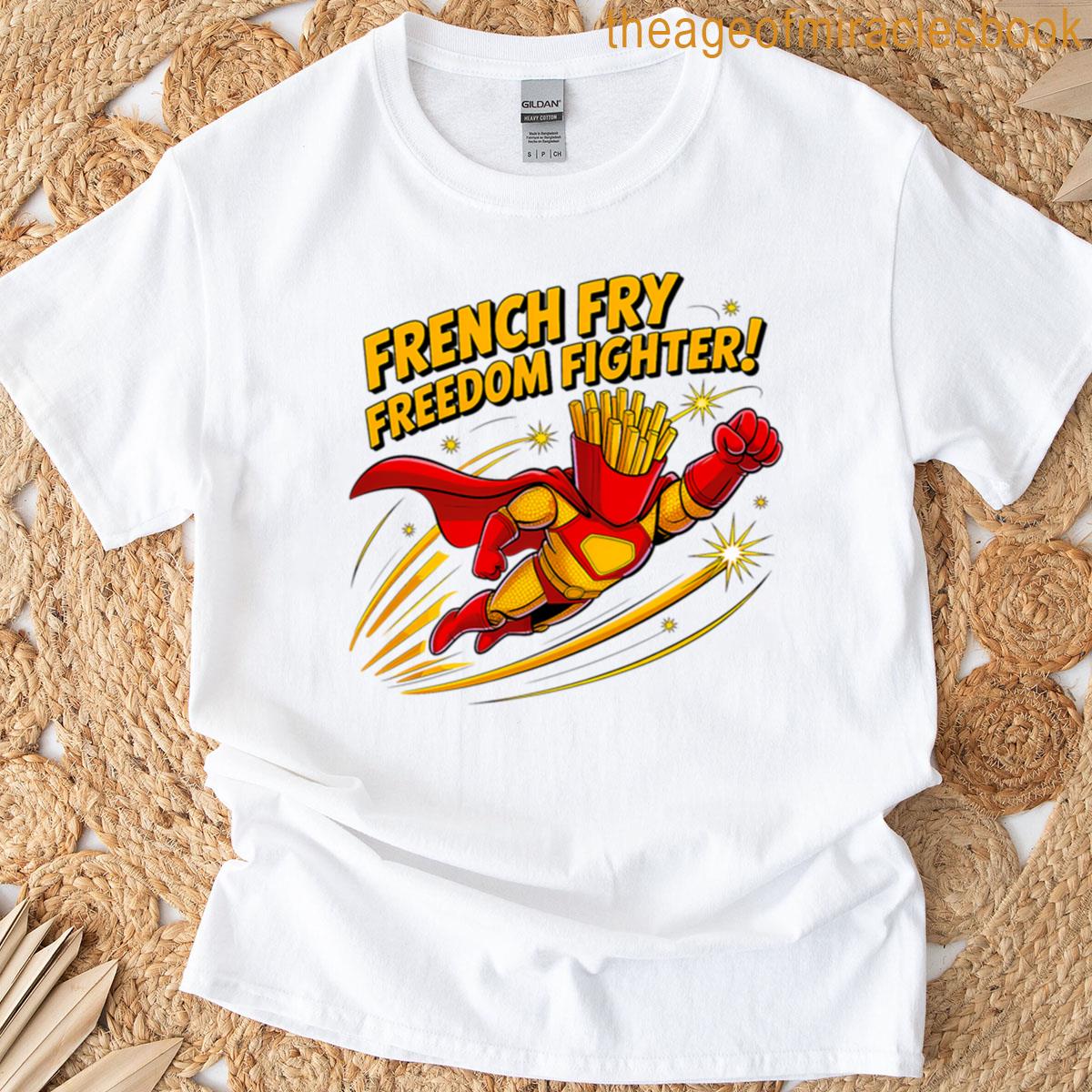 French Fry Superhero Funny Fast Food Oversized T-shirt