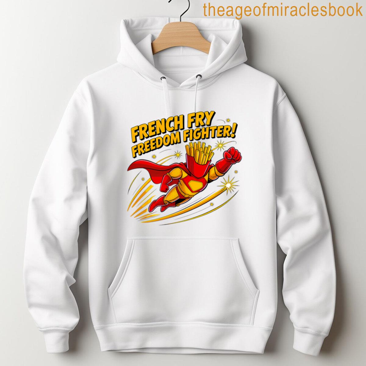 French Fry Superhero Funny Fast Food Oversized T-shirt
