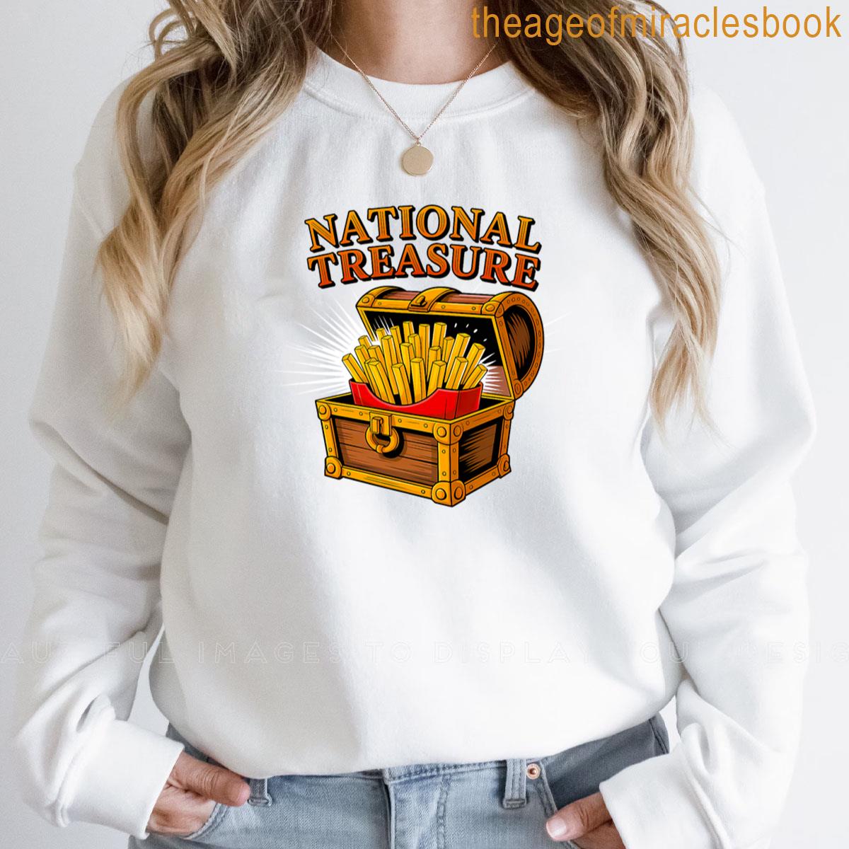 Funny French Fries National Treasure Fast Food Humor T-shirt