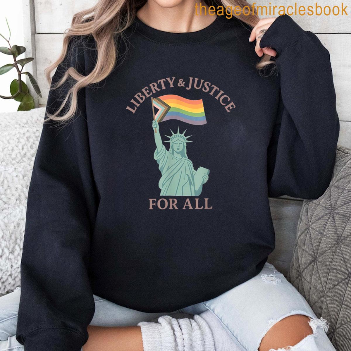Liberty Justice For All Pride Lgbtq T-shirt