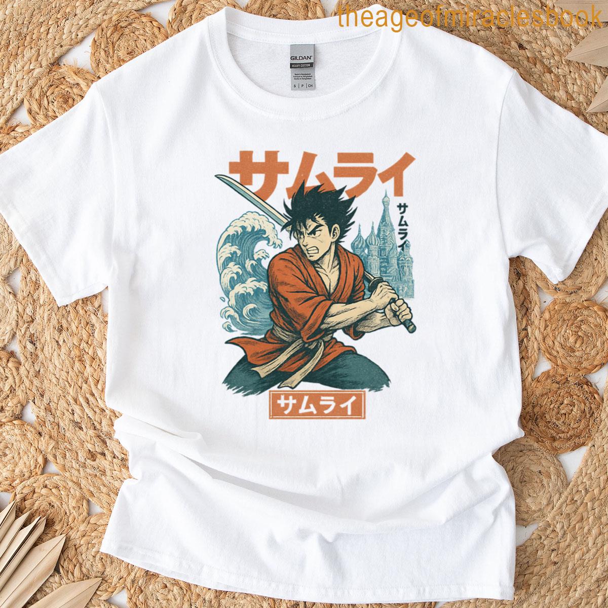 Retro Samurai Wave Steel T-shirt