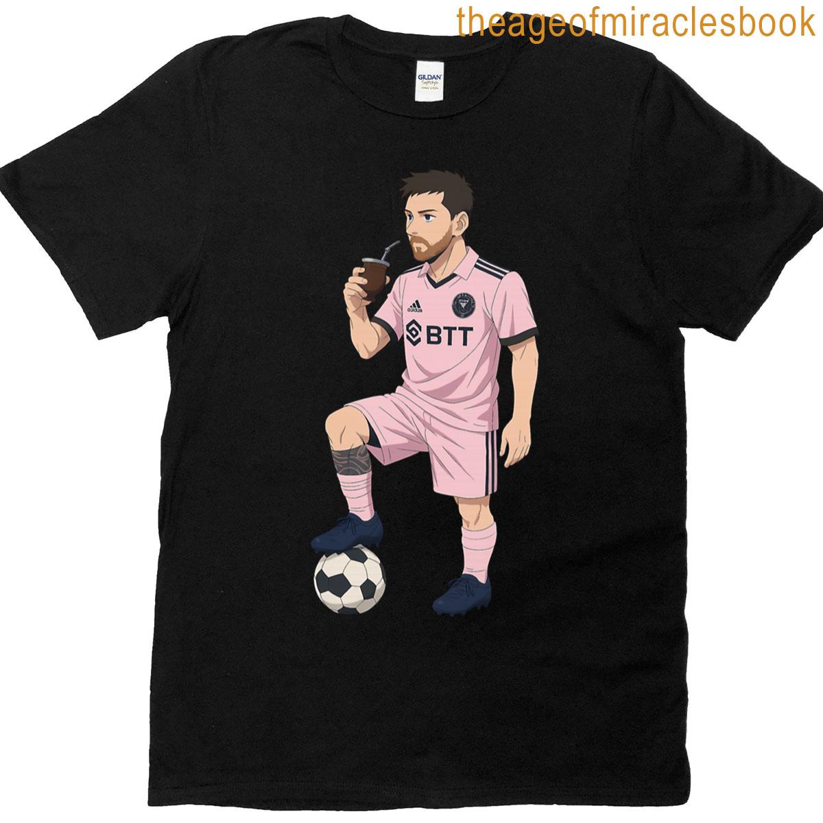 Lionel Messi Anime Style Drinking Mate - The Goat Inter Miami T-shirt