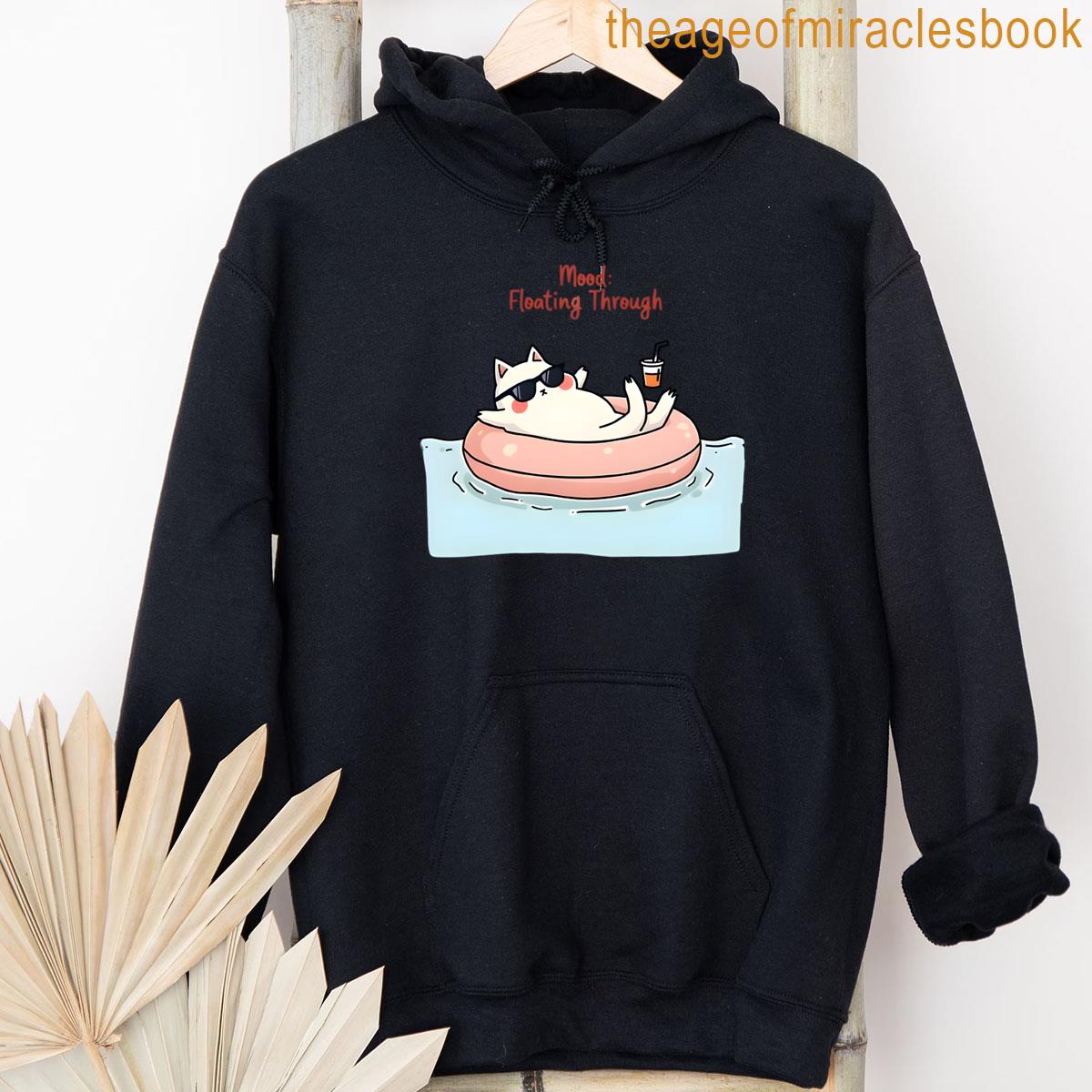 Mood Floating Through Life Chill Cartoon Meme T-shirt