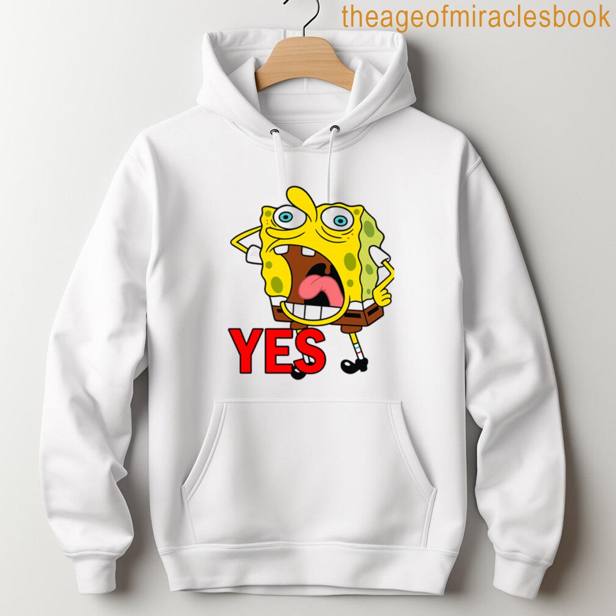 Screaming Spongebob Meme Saying Yes T-shirt