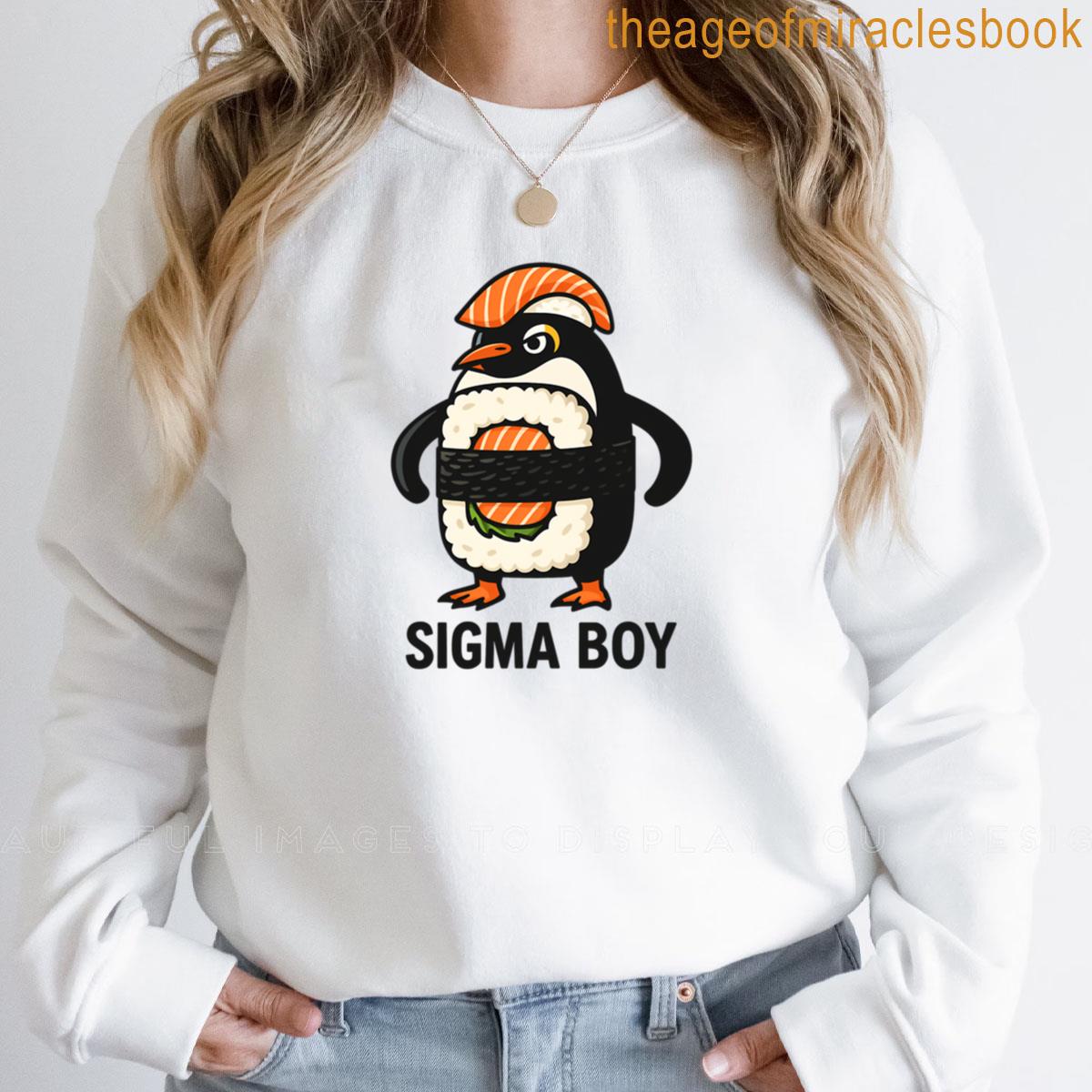 Sigma Boy - Sushi Penguin Italian Brainrot Meme T-shirt