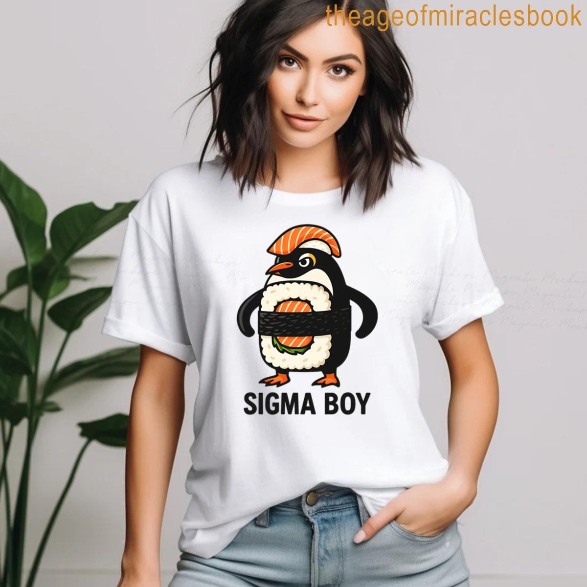 Sigma Boy - Sushi Penguin Italian Brainrot Meme T-shirt