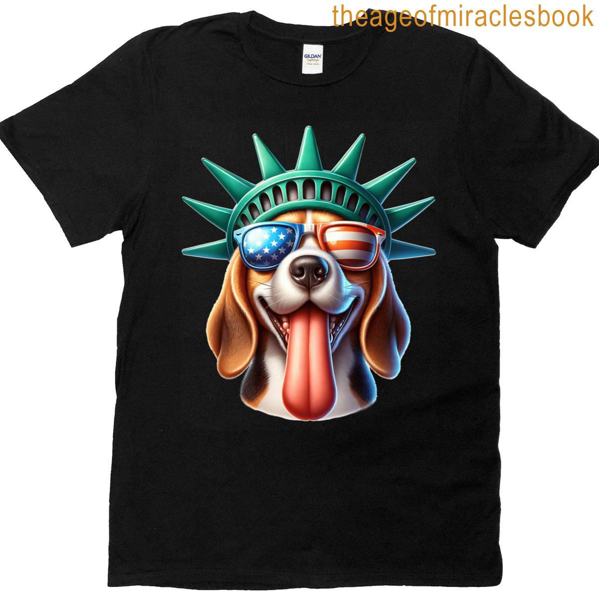 Fourth Of July Beagle Liberty Beagle July 4th T-shirt