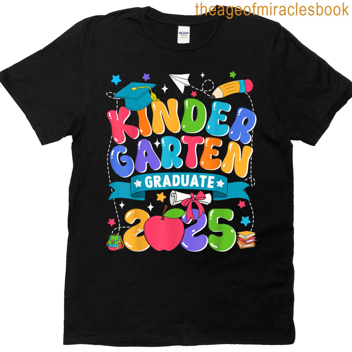 Kindergarten Graduation 2025 Kids Boys Girls Graduate T-shirt