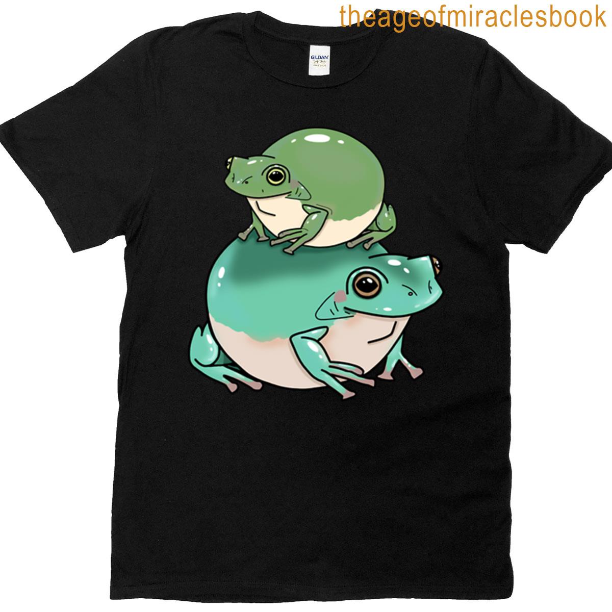 Chunky Green And Teal Dumpy Tree Frog T-shirt