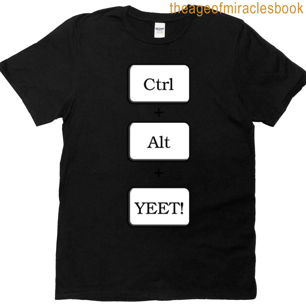 Ctrl Alt Yeet Keyboard Meme Design Oversized T-shirt
