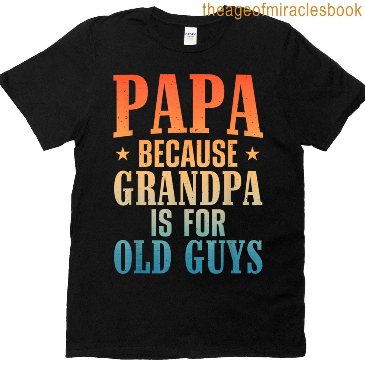 Funny Papa Design For Papa Men Grandpa From Grandkids Papa T-shirt