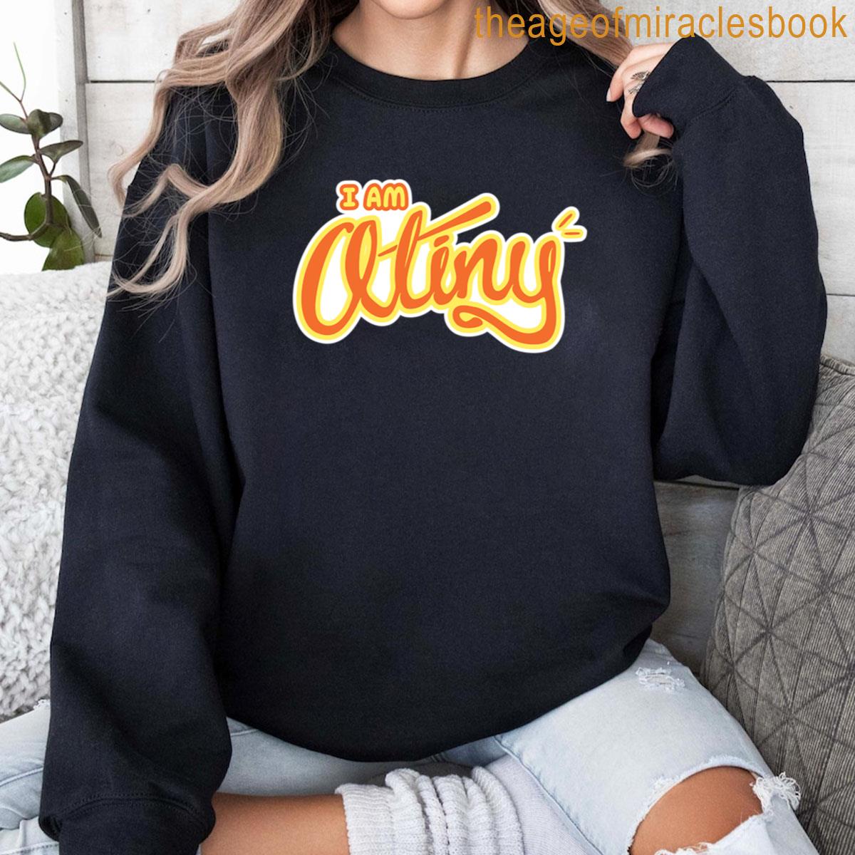 I Am Atiny Minimal Ateez Fan Sticker Orange T-shirt