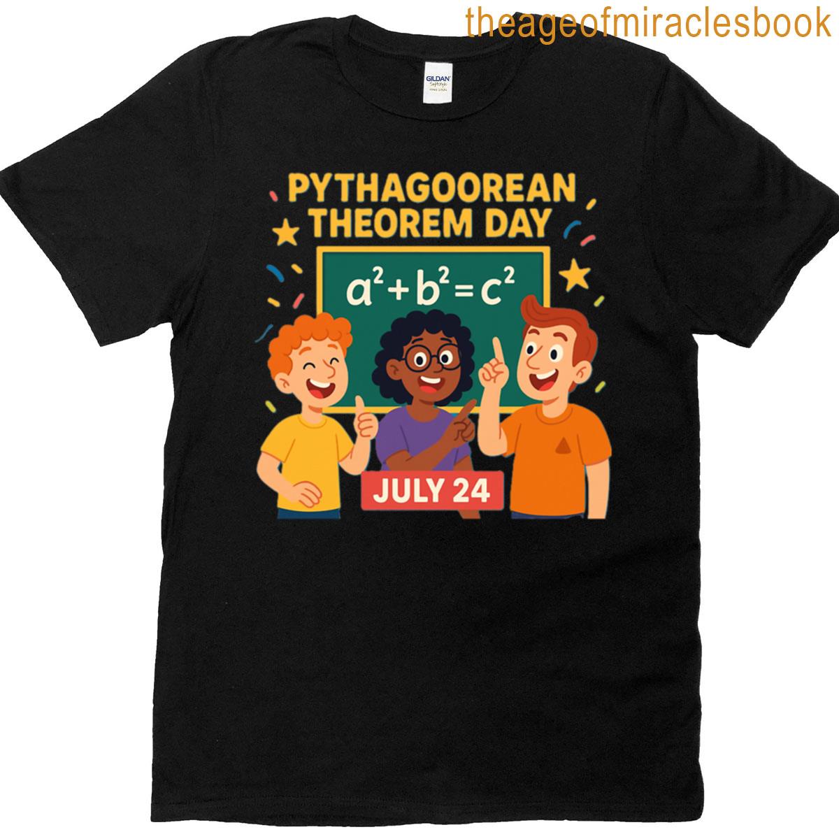 Pythagorean Theorem Day July 24th Oversized T-shirt