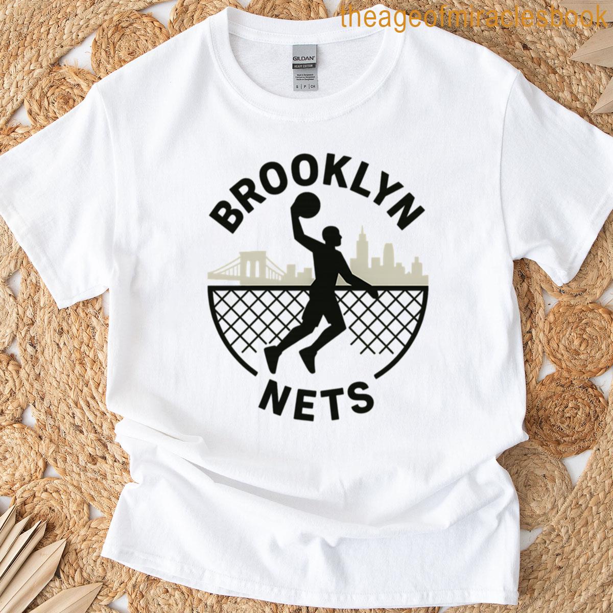 Brooklyn Nets Retro Mascot Reimagined Vintage Streetball Logo Art T-shirt