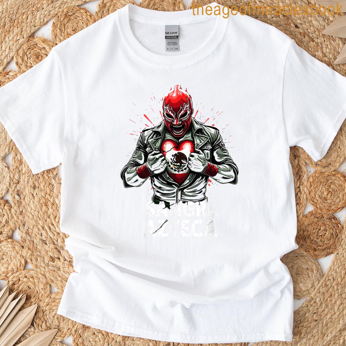 Sangre Azteca Lucha Libre Mexican Wrestler T-shirt
