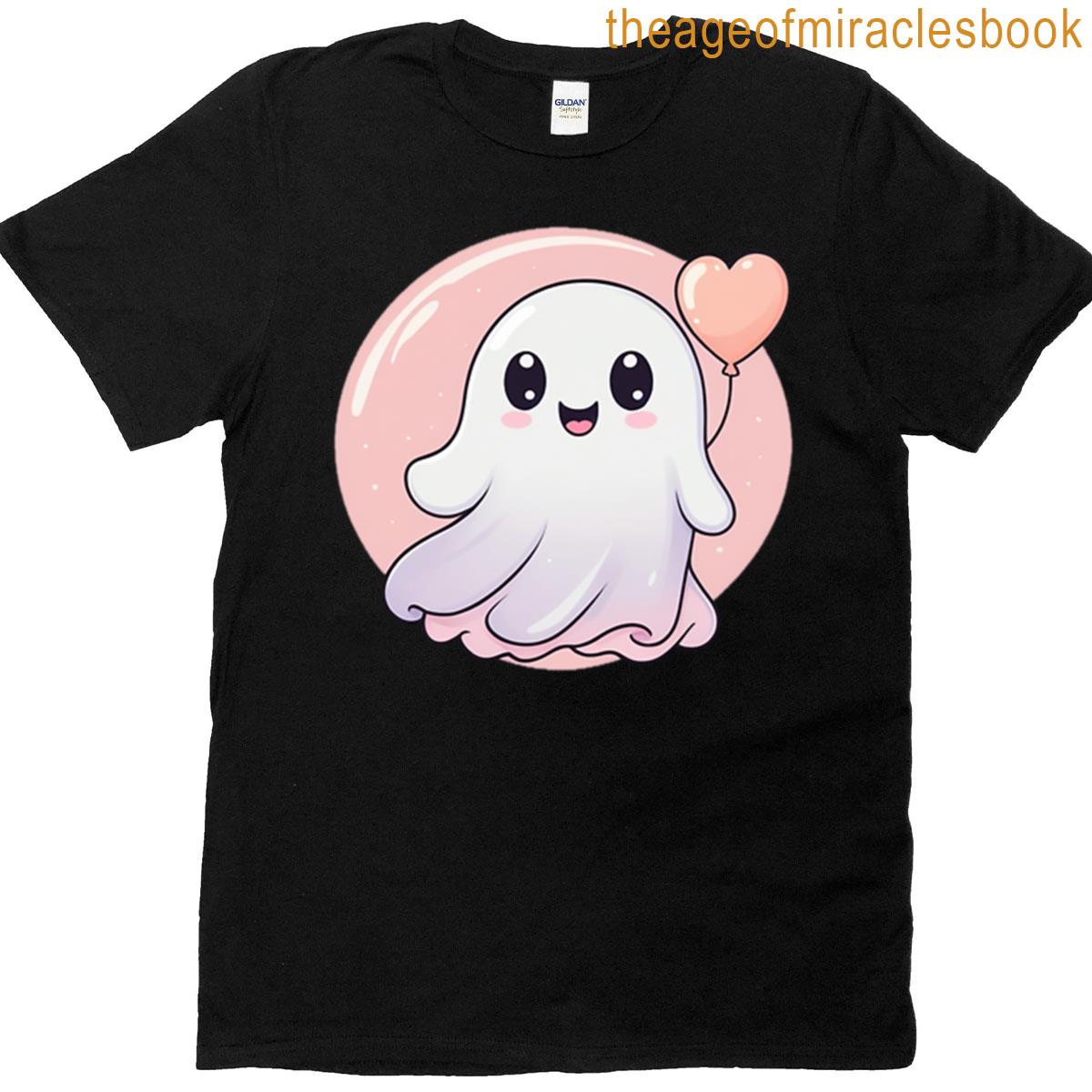 Sleepy Ghost Kawaii Sticker T-shirt