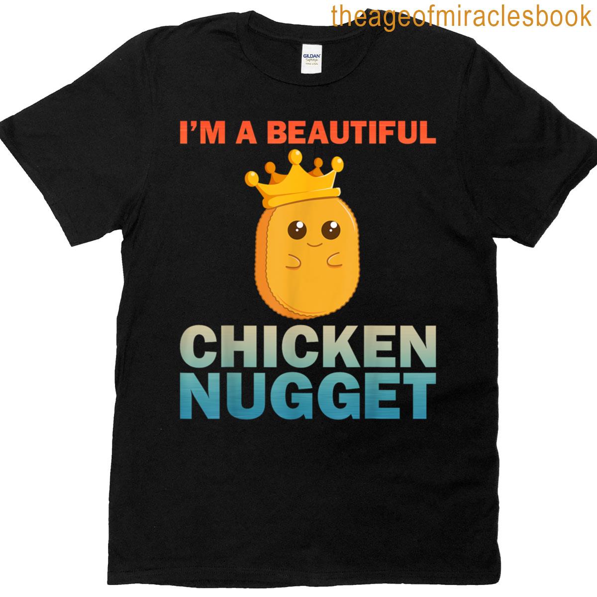 Cute Chicken Nugget Art For Women Girls Chicken Nugget Lover T-shirt