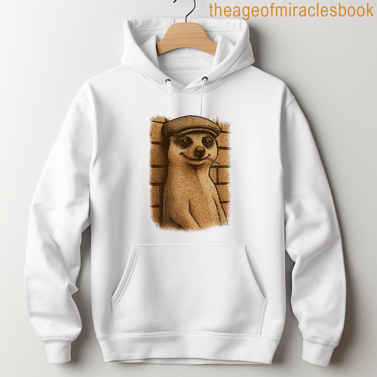 Meerkat Meme Meerkat With Toothpick Flat Cap Chill Meerkat T-shirt