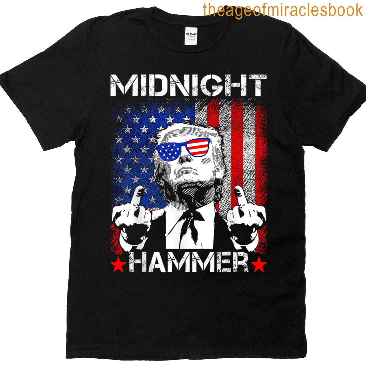 Retro Operation Midnight Hammer With American Flag T-shirt