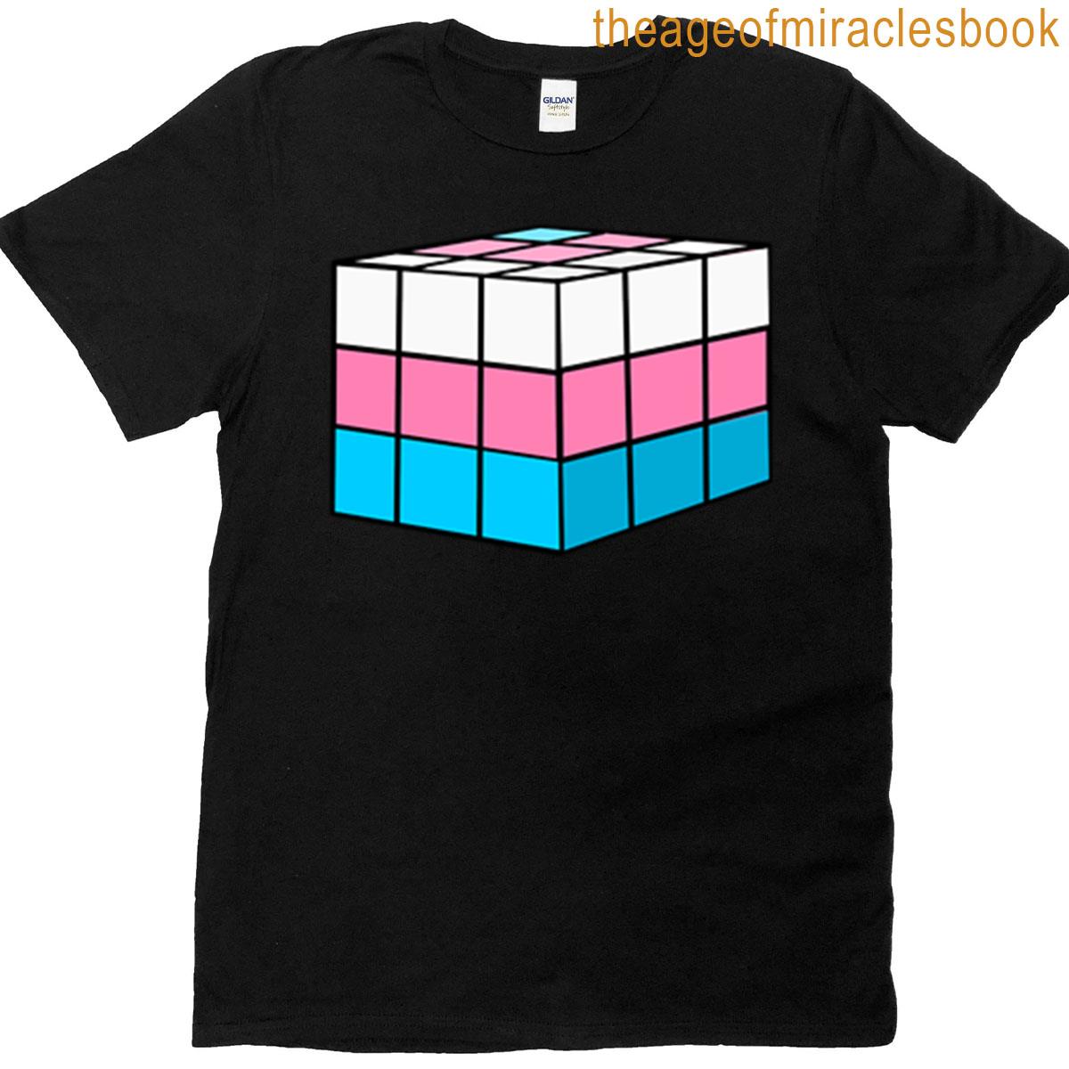 Rubik Transgender Pride Flag Cube T-shirt