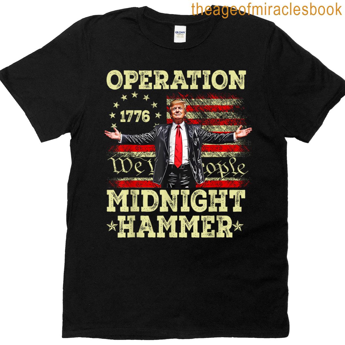 Vintage Usa Flag Operation Midnight Hammer T-shirt