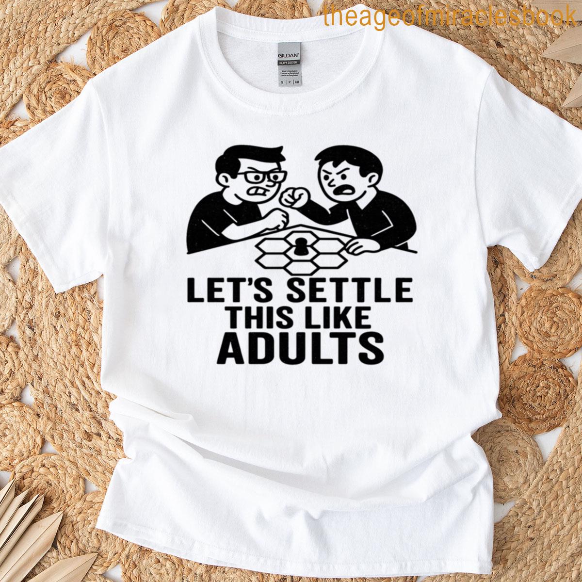 Lets Settle This Like Adults Funny Board Game Hex Map Gamer T-shirt