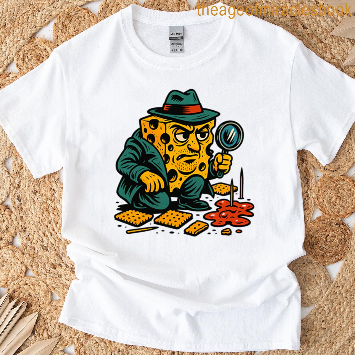 Swisspicious Activity Noir Detective Cheese Design T-shirt