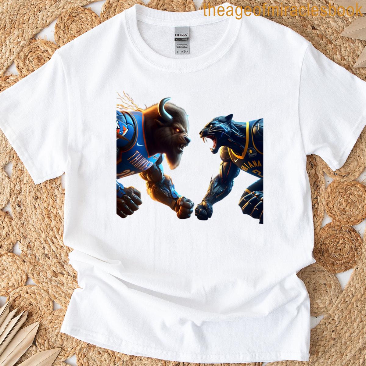 Thunder Vs Pacers Bison Vs Panther Epic Rival Showdown T-shirt