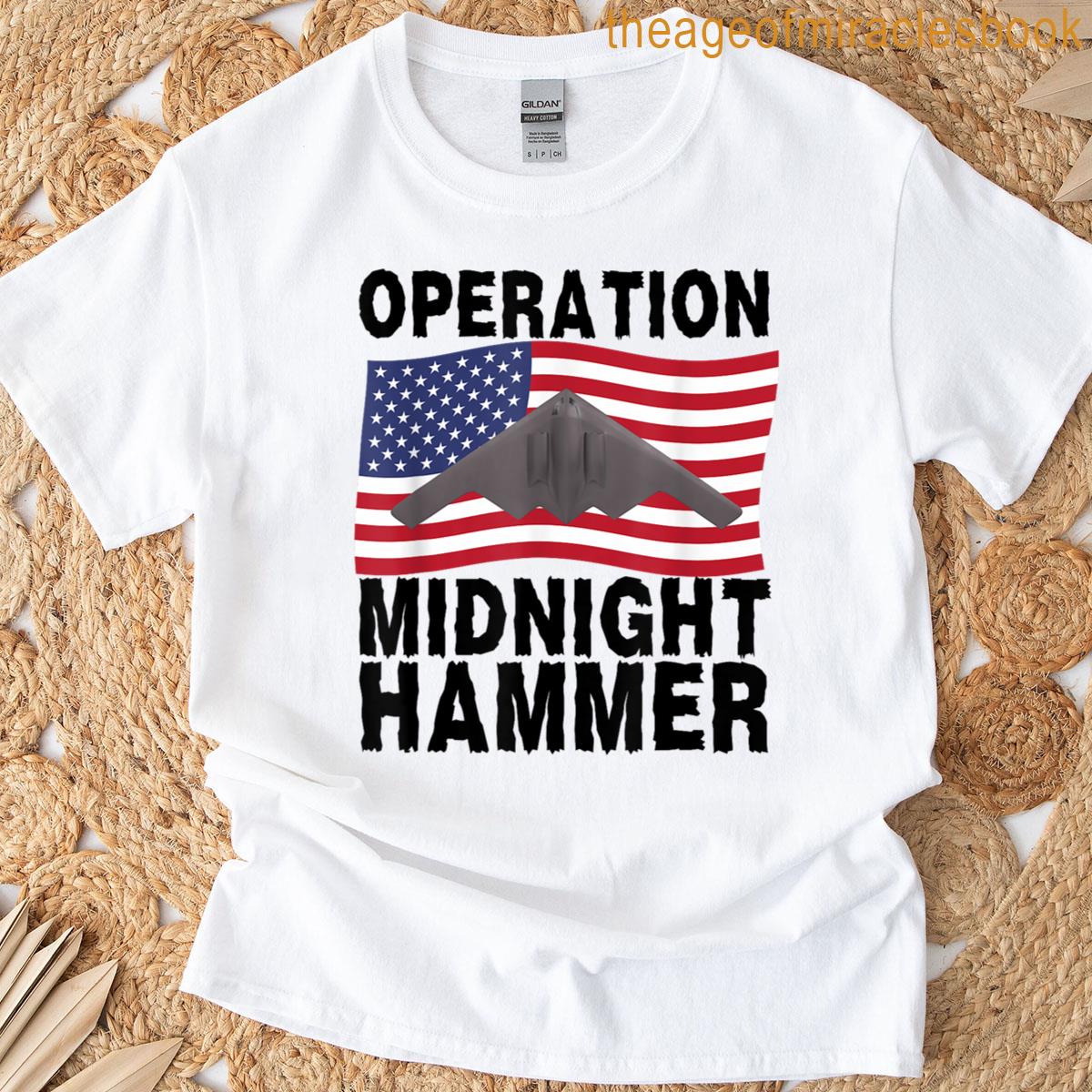 Retro Operation Midnight Hammer With American Flag T-shirt