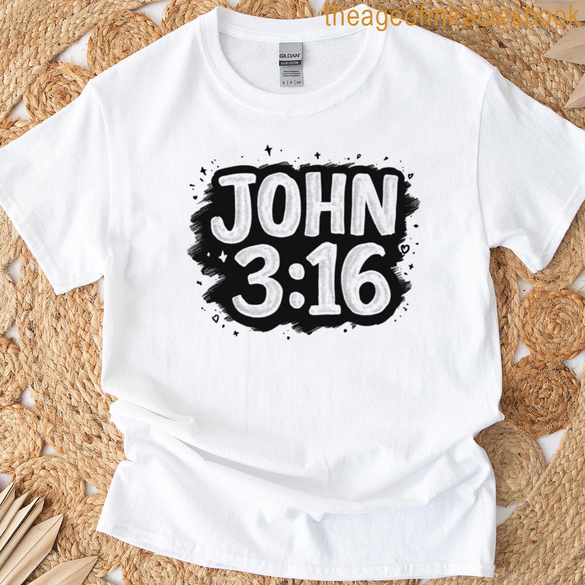 John 316 Christian Bible Verse Art Inspirational Faith Typography Print ...