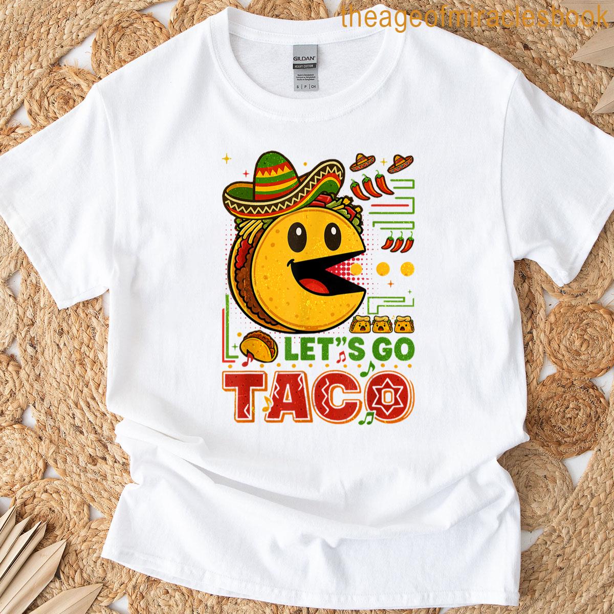 Funny Lets Go Taco Trump Always Chickens Out Retro T-shirt