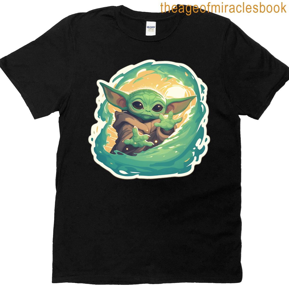 Grogu Vibes The Force Is Strong With This Snack-sized Jedi T-shirt