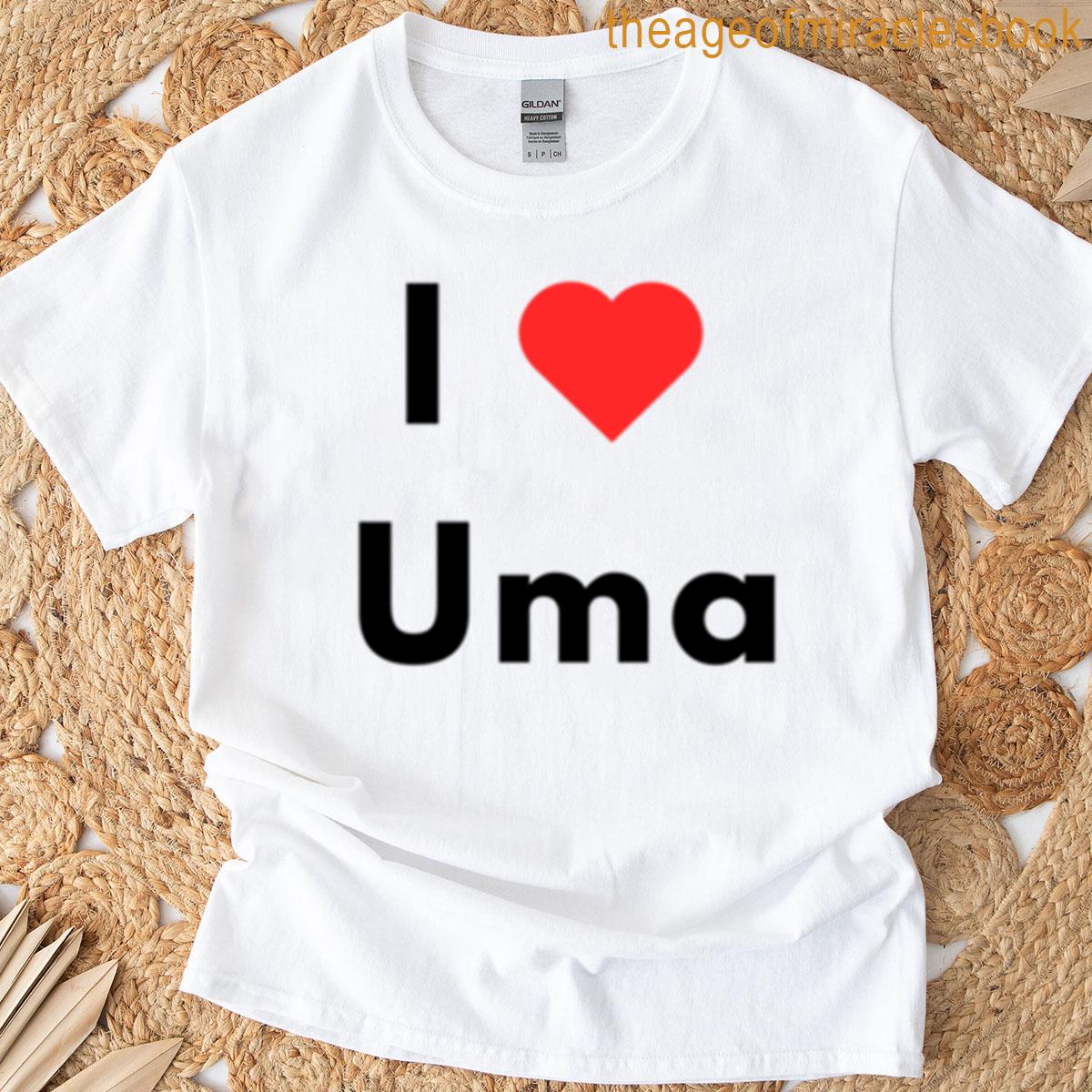 I Heart Uma Name Lettering T-shirt