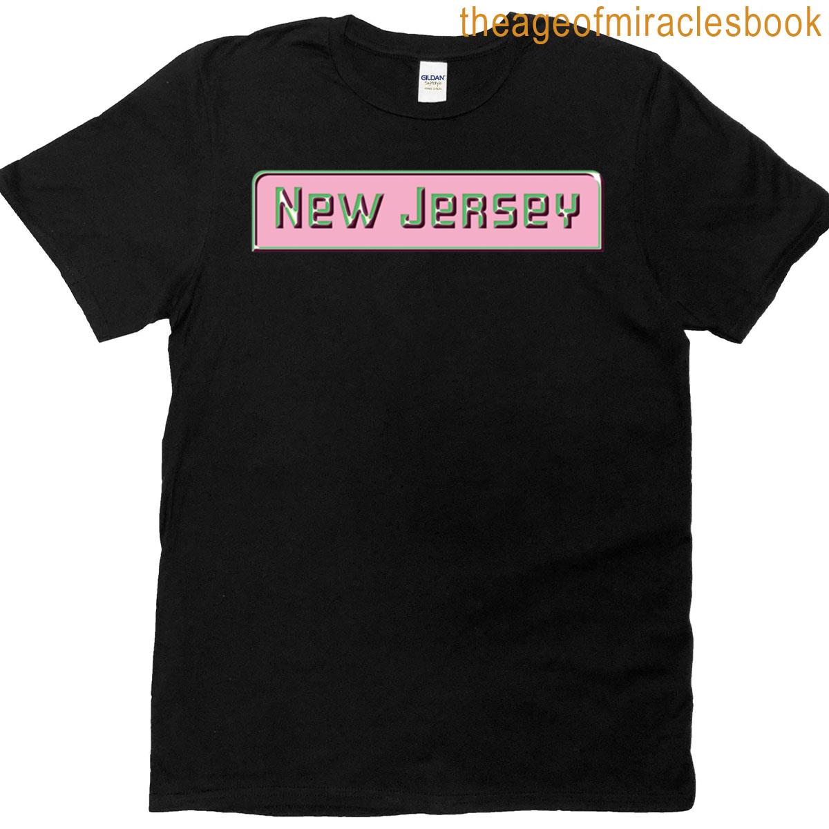 Design Of New Jersey Lettering T-shirt