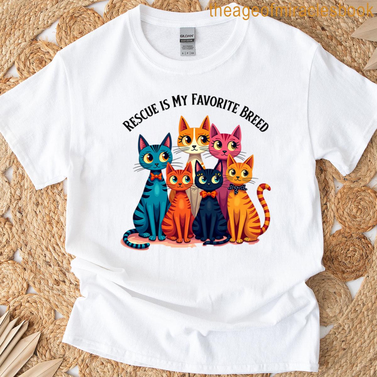Rescue Is My Favorite Breed Cat Rescue T-shirt