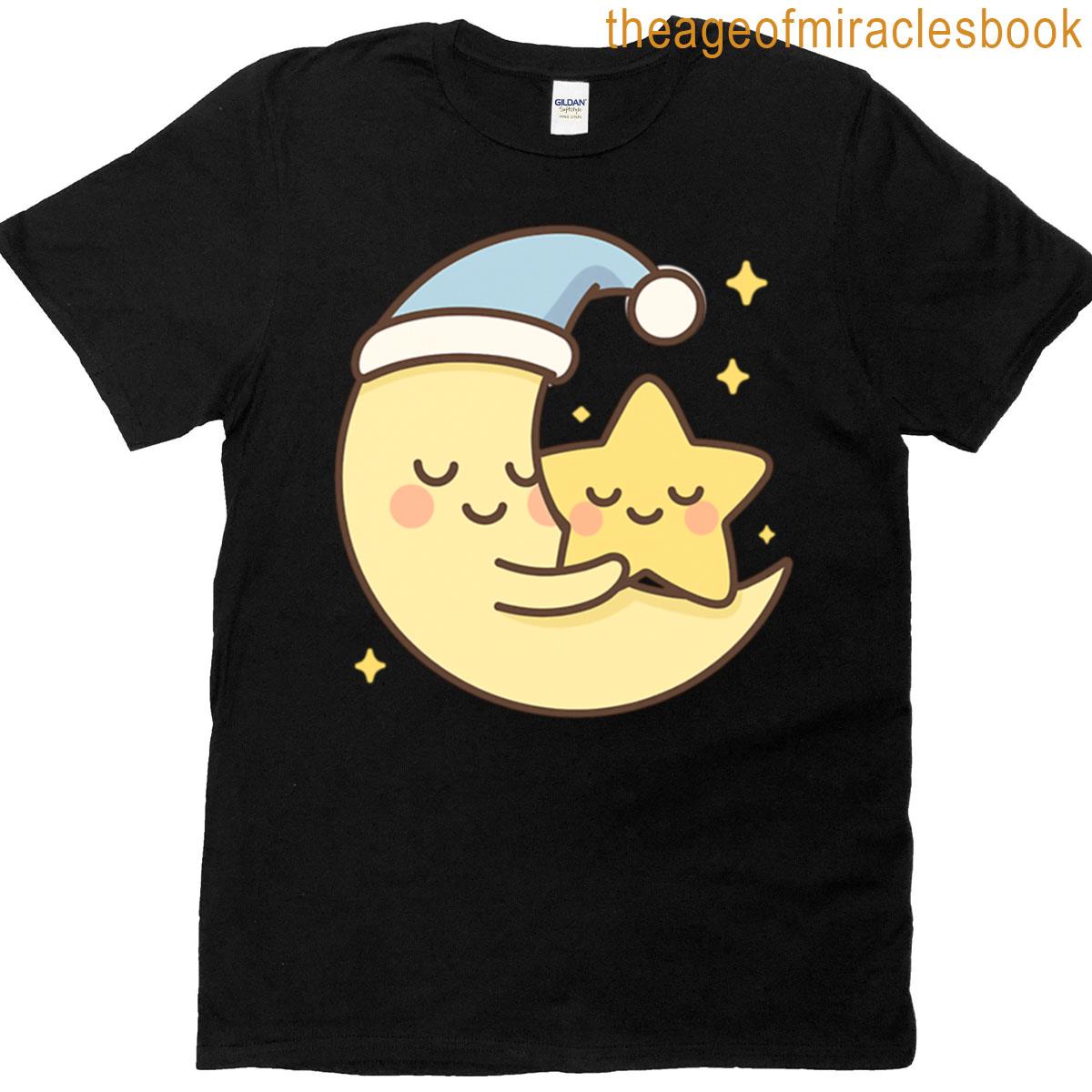 Sleepy Moon Hugging Star T-shirt