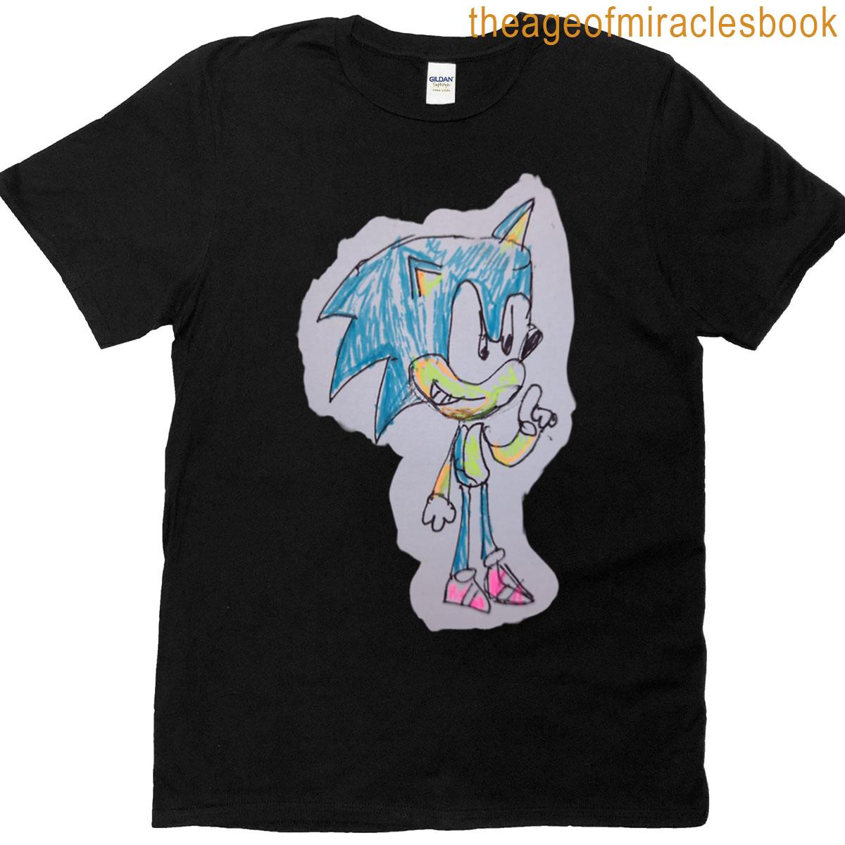 Sonic Kids Drawing Art Boxy T-shirt