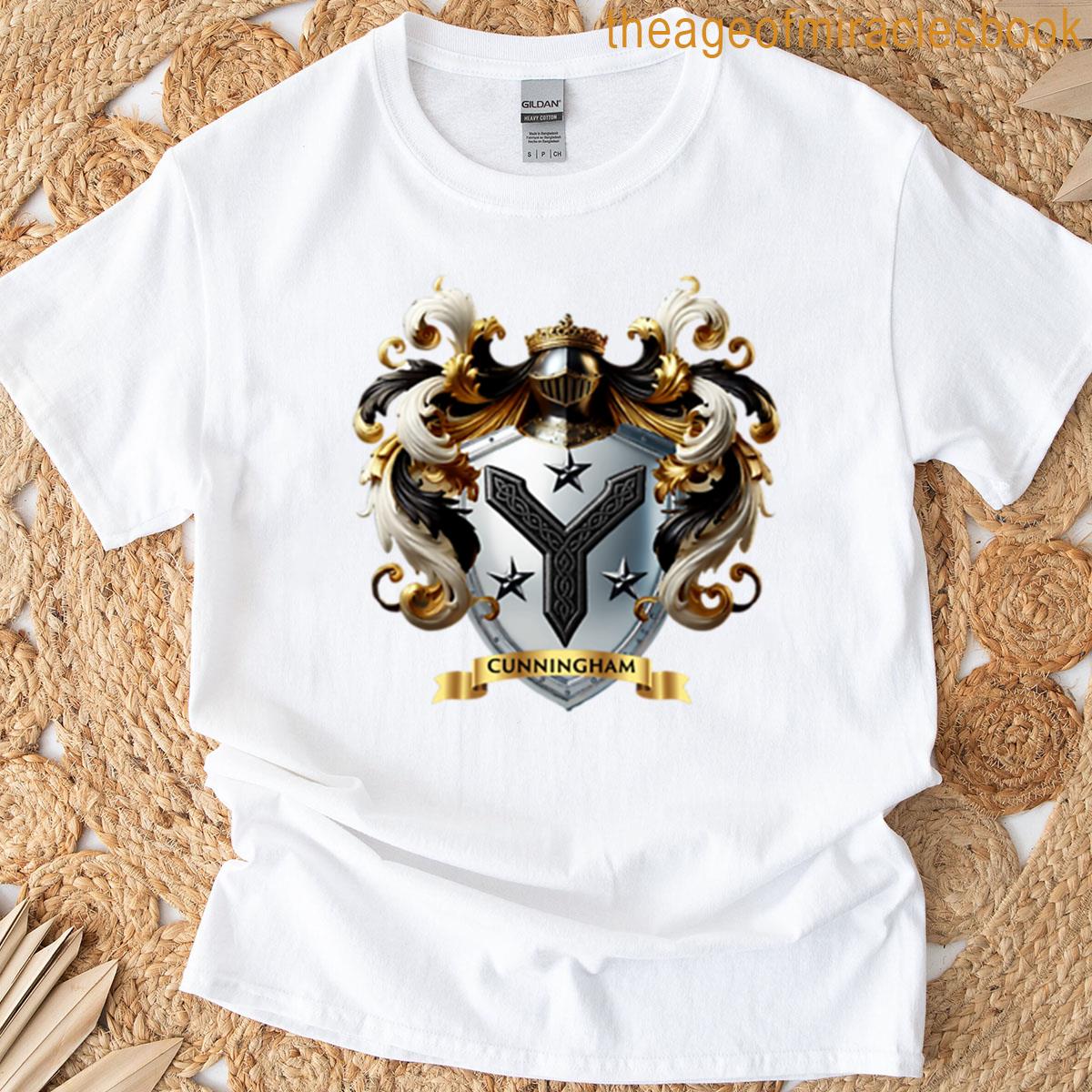 Cunningham Family Crest Irish Coat Of Arms Power Design T-shirt