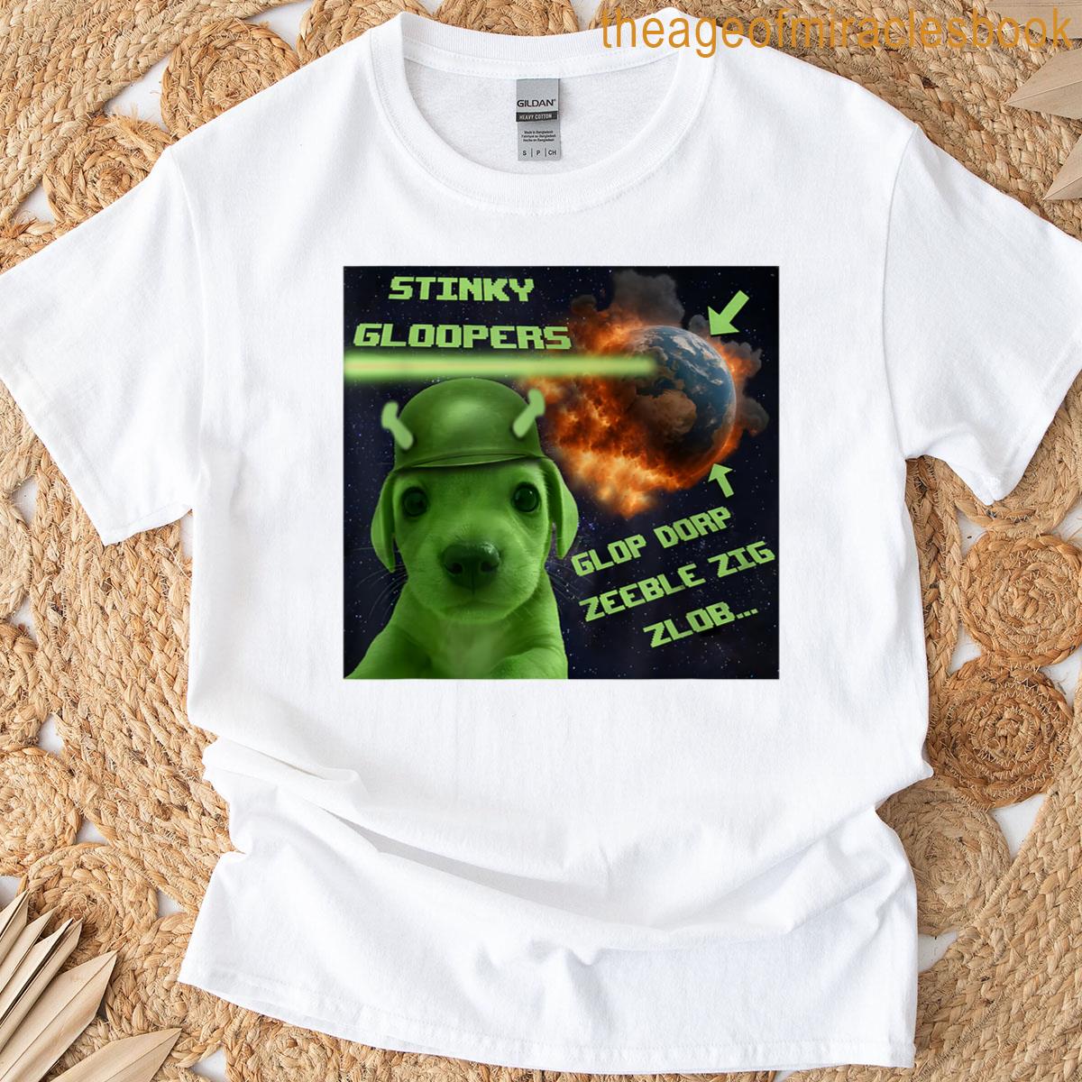 Glerp Glorp Funny Alien Dog Meme Brainrot Tee Costume Women T-shirt