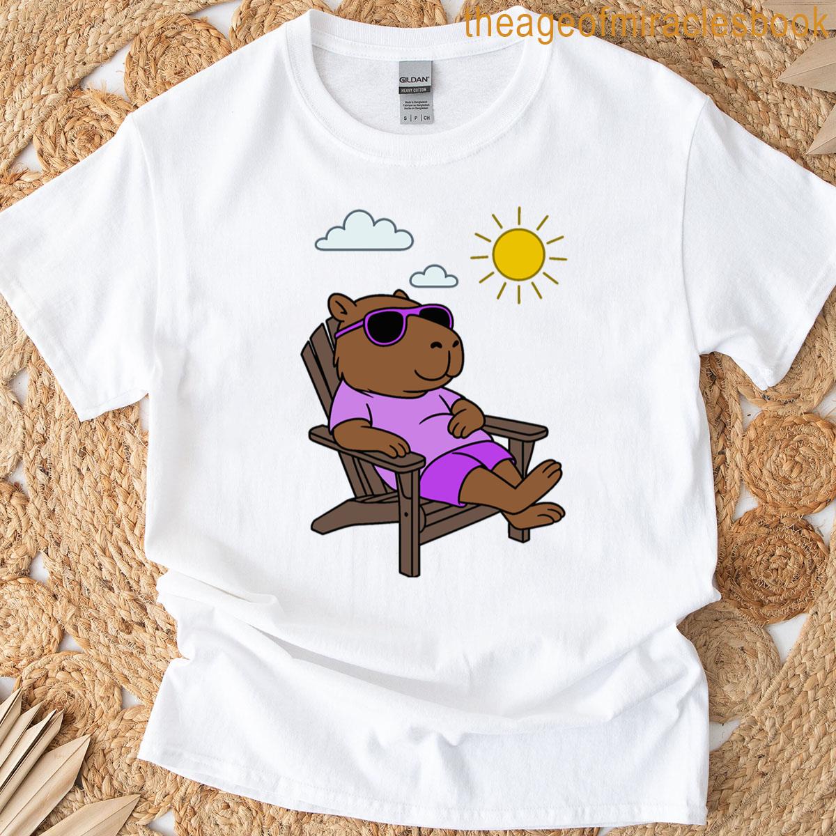 Summer Chill Capybara - Violet T-shirt