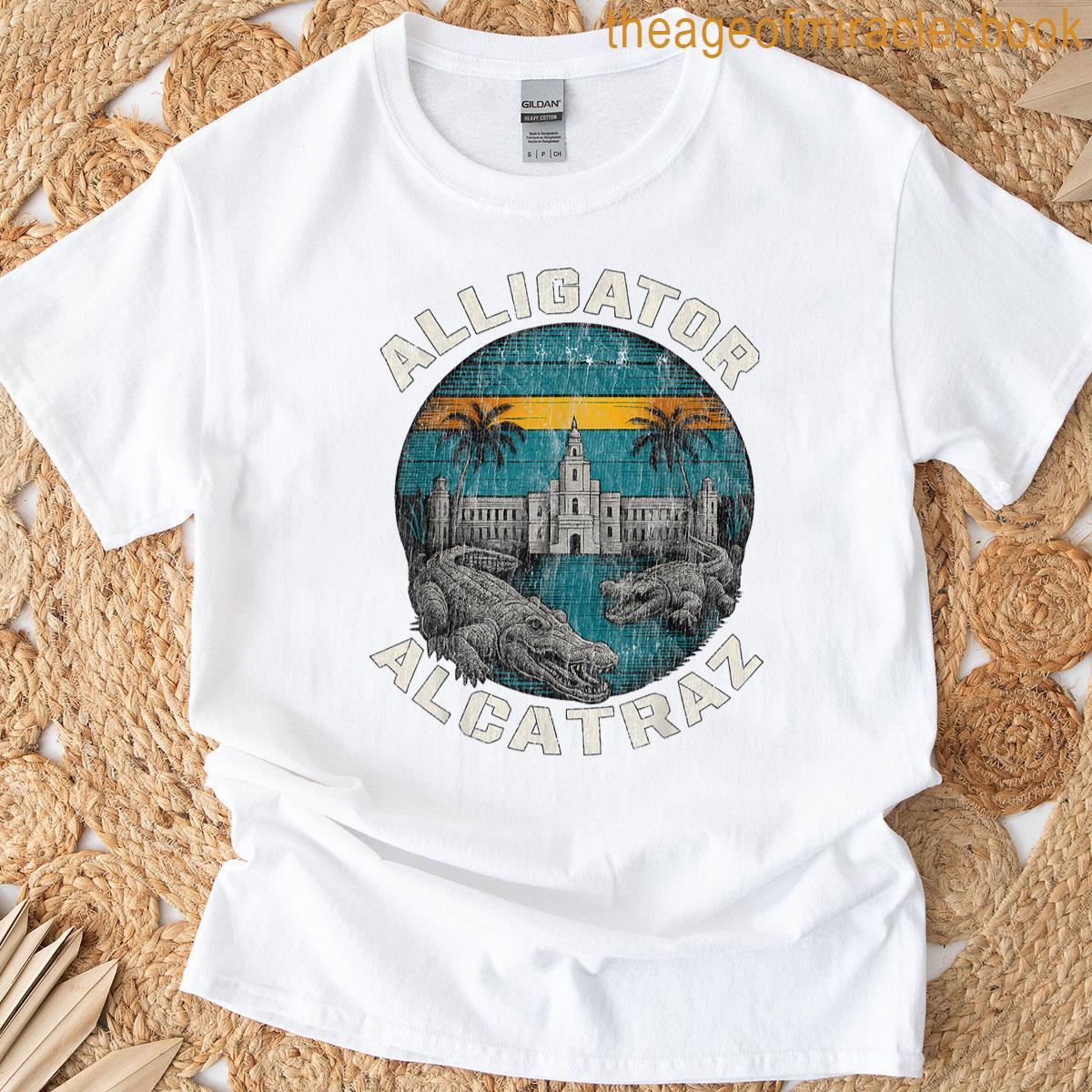 Retro Alligator Alcatraz Florida Everglades Prison T-shirt