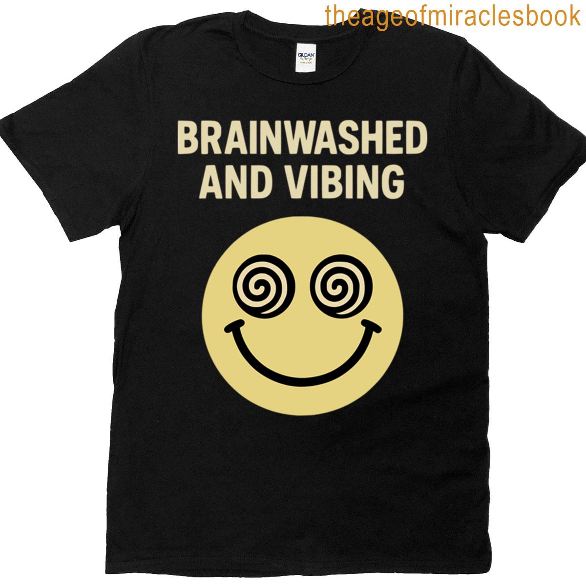 Brainwashed And Vibing Trippy Smiley Face T-shirt