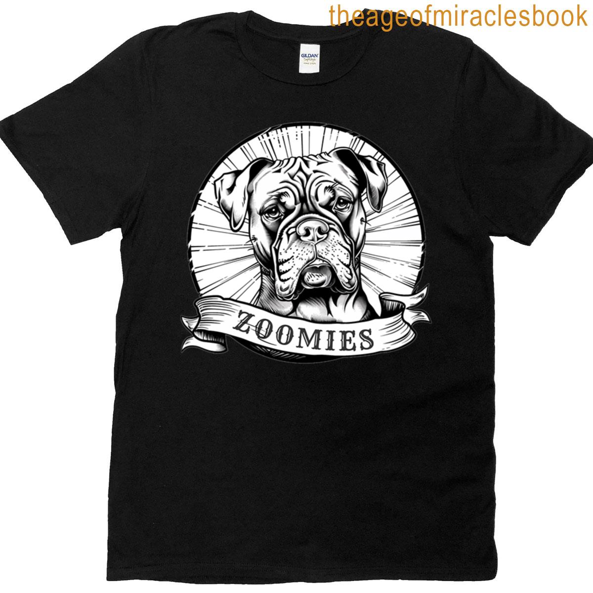 Zoomies Boxer Design High-energy Pet Art T-shirt