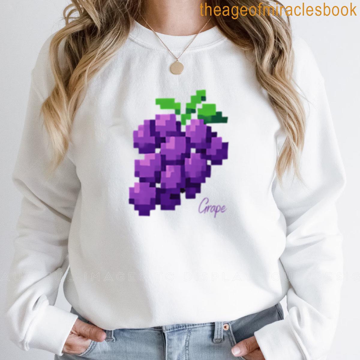 Grape 8-bit Pixel T-shirt