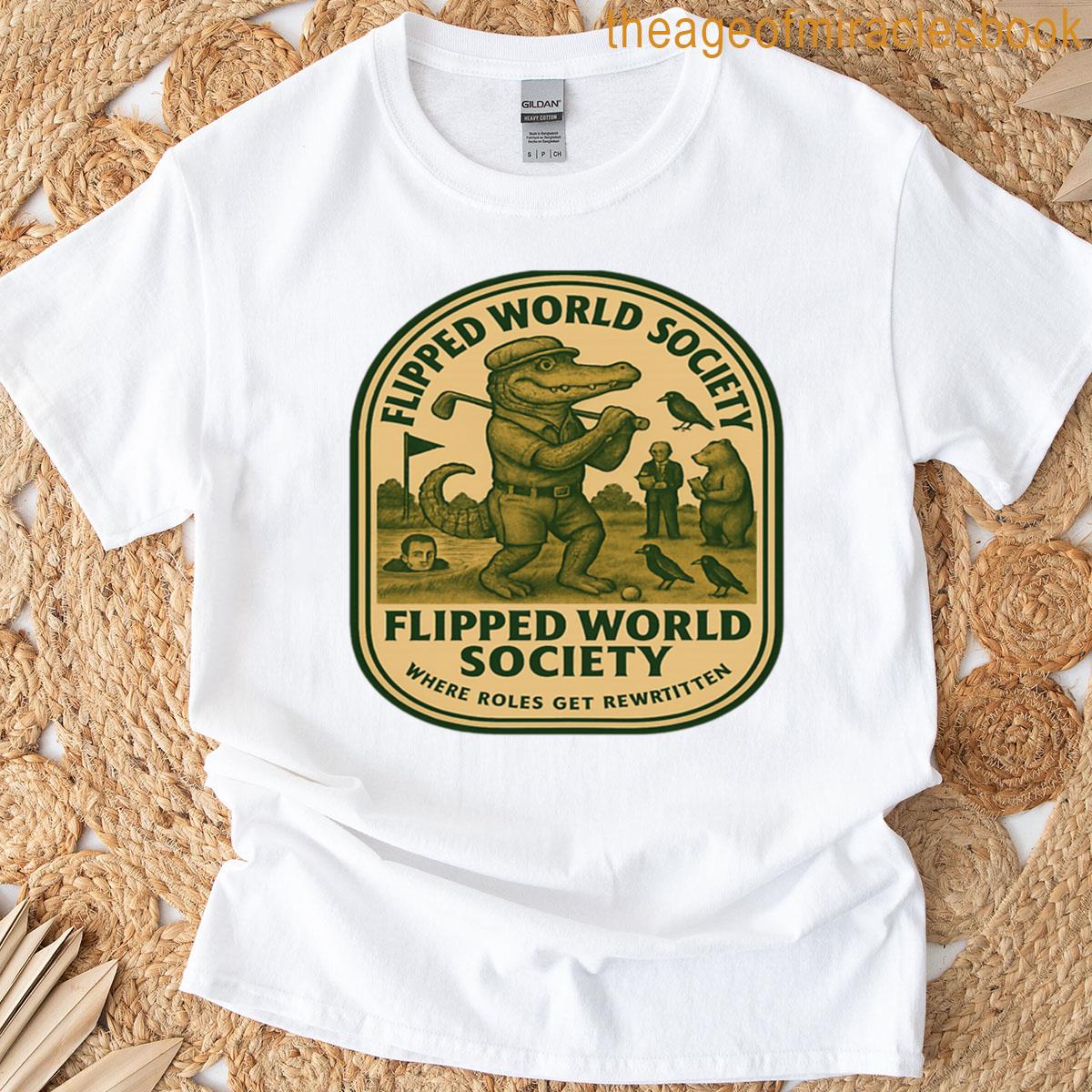 Flipped World Society Official Brand Logo T-shirt