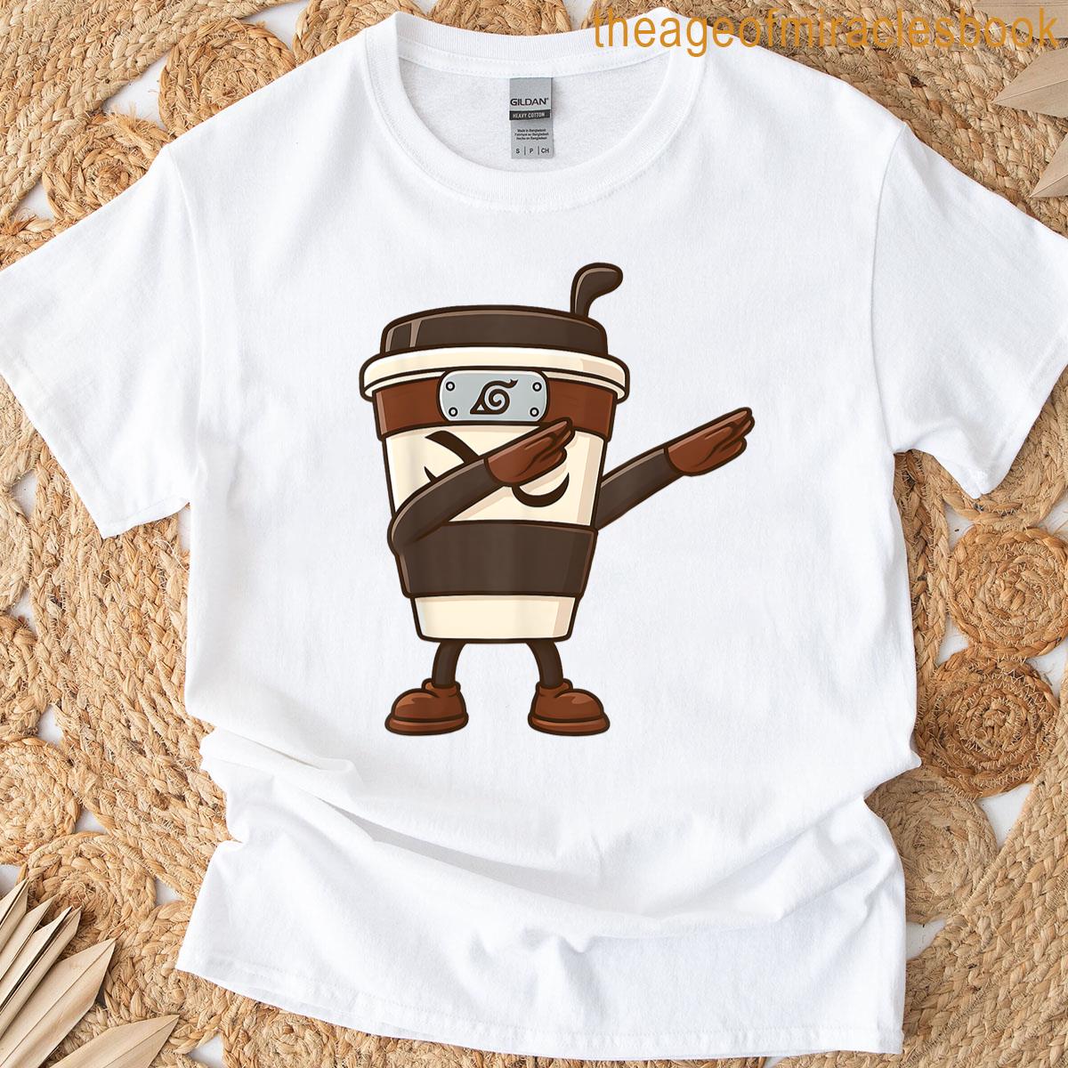 Dabbing Cappuccino Assassino Cute Italian Brainrot Meme Boys T-shirt