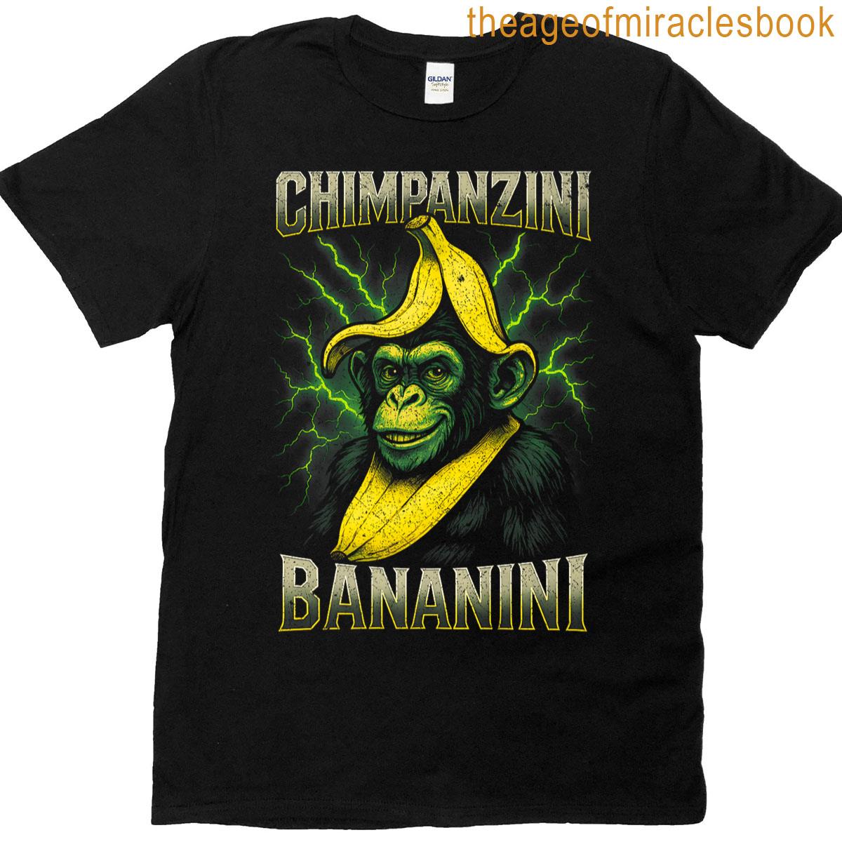 Chimpanzini Bananini Meme Monkey Chimp Italian Brainrot Premium T-shirt